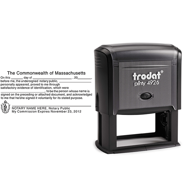 Massachusetts Rectangle Notary Stamp - Corp Connect